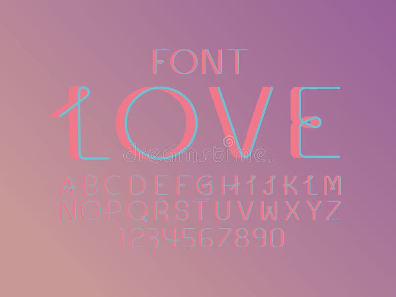 Love font. Vector alphabet stock vector. Illustration of logo - 130967371