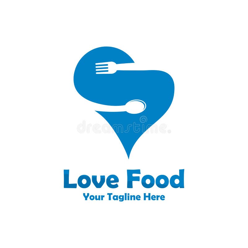 Love Food Love Eat Logo Vector Icon Illustration Stock Vector ...