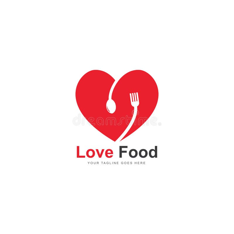 Love Food Logo. stock vector. Illustration of fork, healthy - 267633049