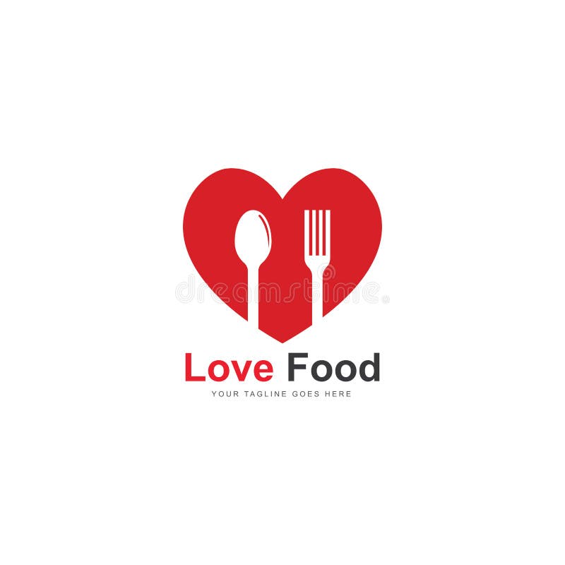 Love Food Logo. stock vector. Illustration of sign, spoon - 267633064