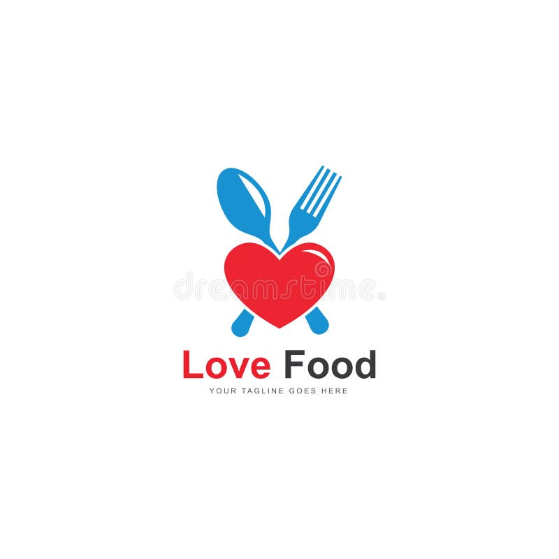 Love Food Logo. stock vector. Illustration of background - 267633111