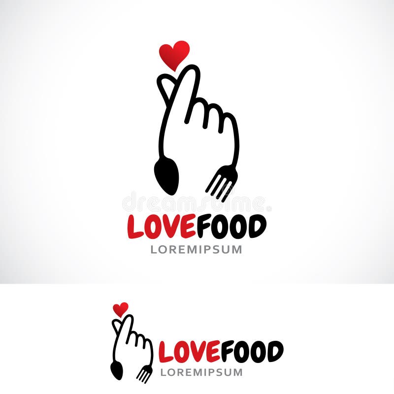 Love Food Logo Design Template Stock Vector - Illustration of symbol ...