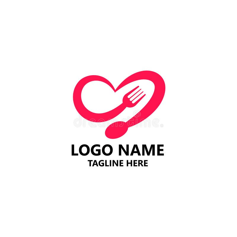 Love Food Logo Design Vector Stock Vector - Illustration of cutlery ...