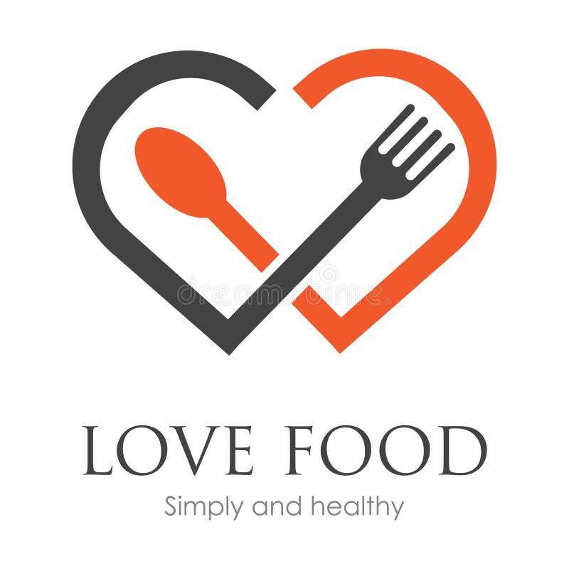 Love Food Logo Vector Illustration Design Template Stock Vector ...