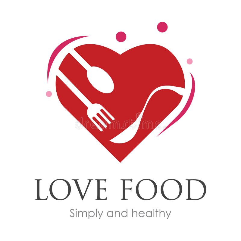 Love Food Logo Vector Illustration Design Template Stock Vector ...