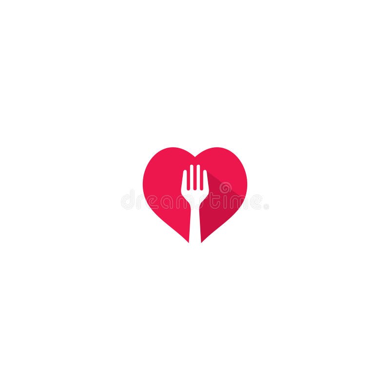 Love Food Logo Vector Simple. Cutlery Love Logo Stock Vector ...