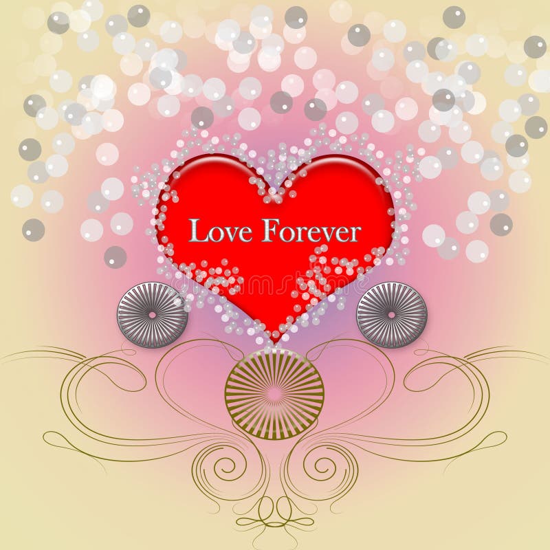 Love forever card stock illustration. Illustration of wedding - 58500631