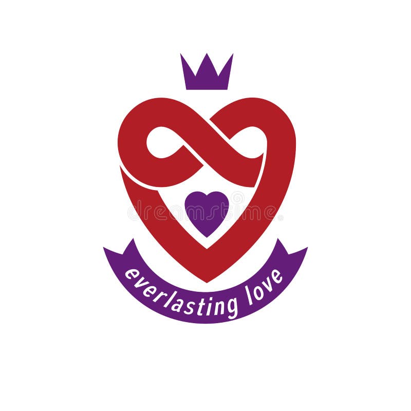 Love Forever Conceptual Sign, Vector Symbol Created with Infinity Loop ...