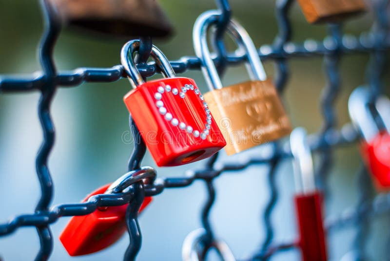 Love forever stock photo. Image of steel, padlock, dimensional - 41976958