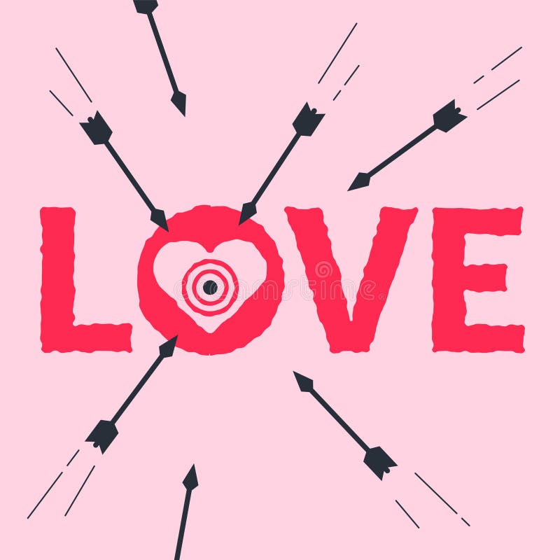 Love in the Form of a Target. Shoot at the Heart Stock Vector ...