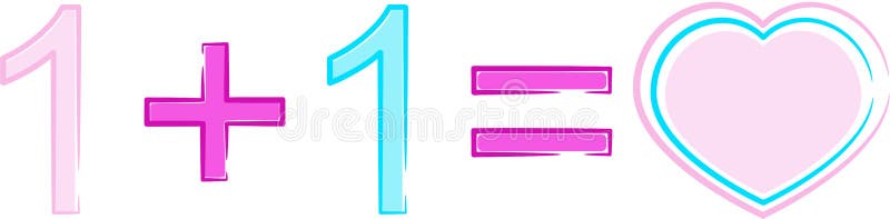 Mathematical love stock vector. Illustration of lesson - 14431228