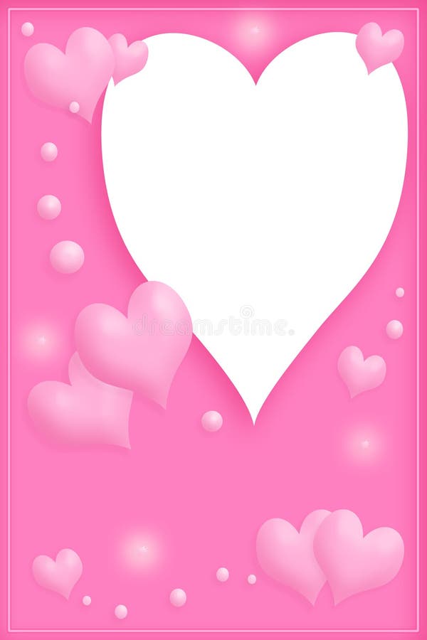 Love frame in pink stock illustration. Illustration of love - 12731148