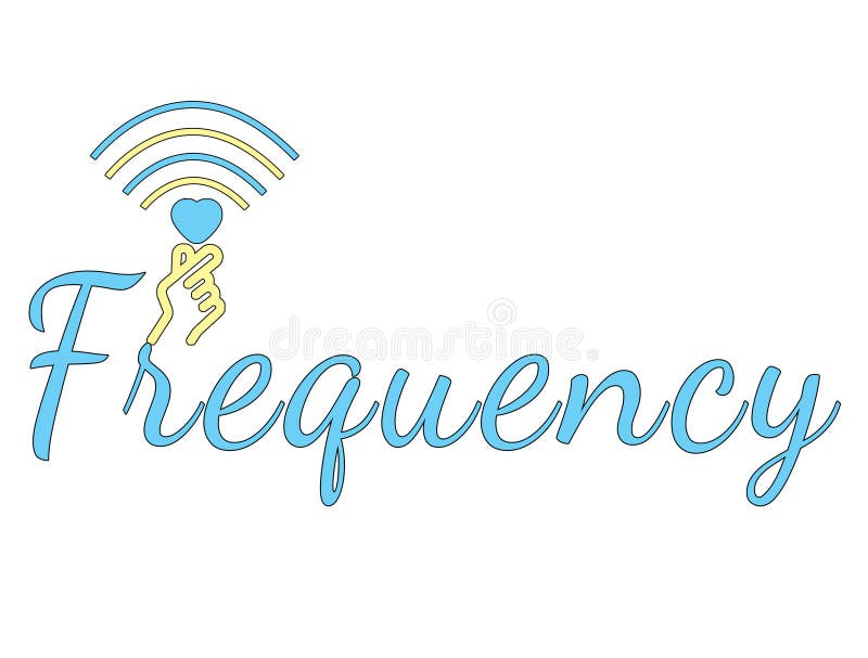 Love Frequency Text and Design with Symbol . Love Frequency Text and ...