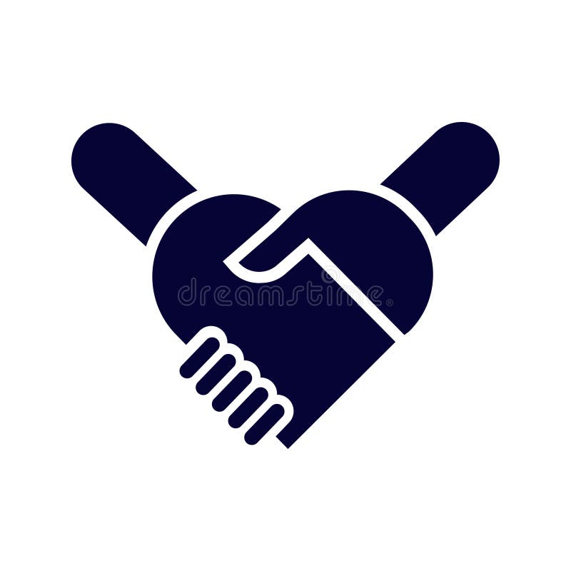 Love and Friendship Handshake Icon Stock Vector - Illustration of ...