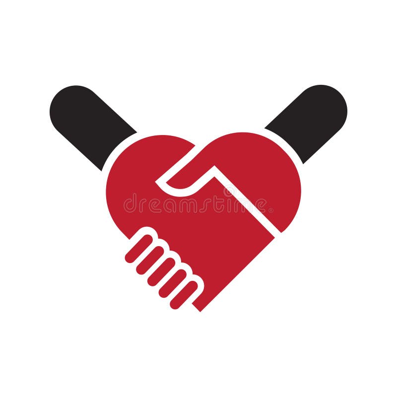 Love and Friendship Handshake Icon Stock Vector - Illustration of hold ...
