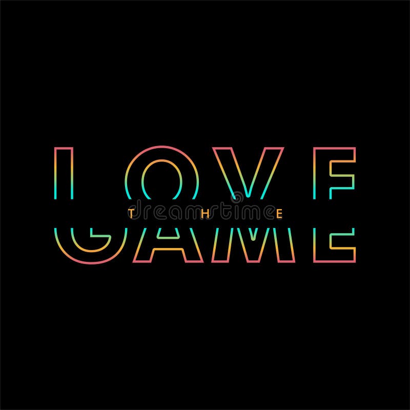 Love the Game S Colorful Gradients Stock Vector - Illustration of ...