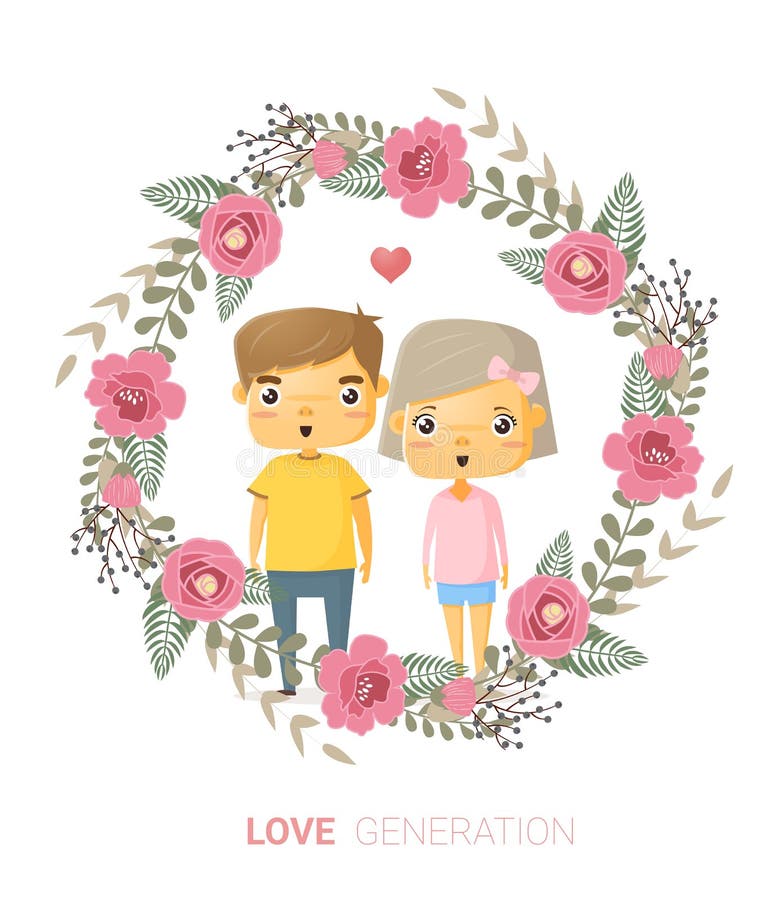 Love Generation Greeting Card Stock Vector - Illustration of relative ...