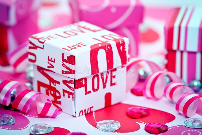 Love Gift Box and Ribbons stock photo. Image of presents - 20527390