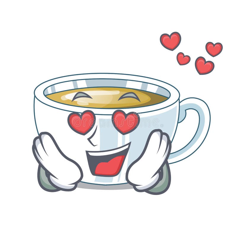 In Love Ginger Tea in the Cartoon Shape Stock Vector - Illustration of ...