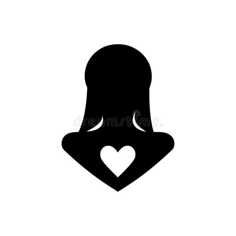 Love girl icon stock vector. Illustration of vector - 303390676