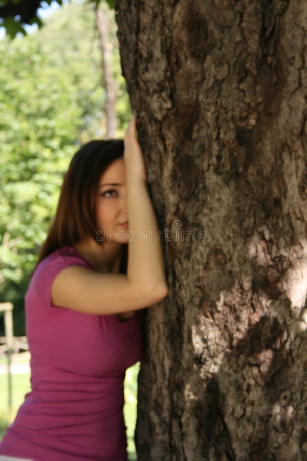 Love. Girl & tree. stock image. Image of conservation - 2666395