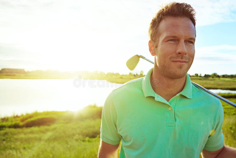 For the Love of Golf. a Young Man Spending the Day on a Golf Course ...
