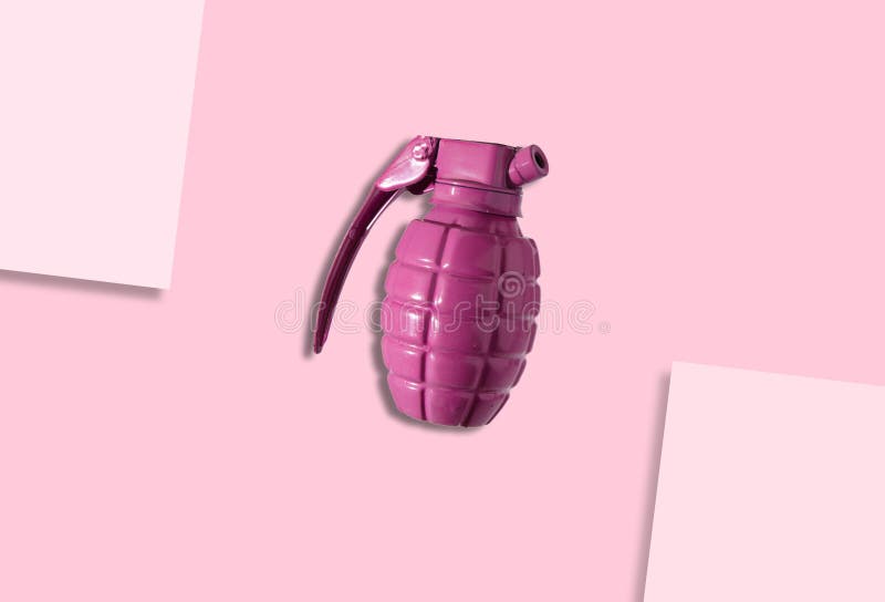 Love Grenade, Pink Grenade Filled with Love on a Pink Background ...