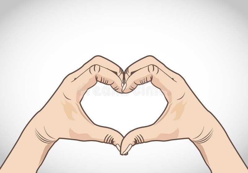 Love hand card stock vector. Illustration of hand, sweet - 39956444