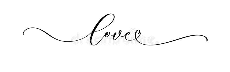 Love Handwritten Calligraphy Text Vector Script. Stock Vector ...