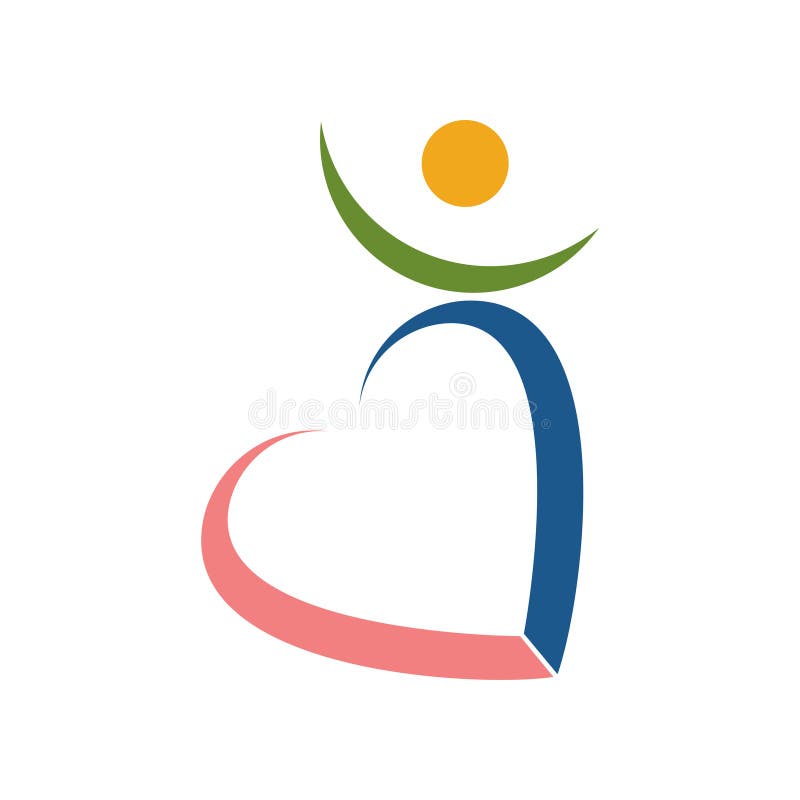 Love Healthy People Icon Logo Design Template Stock Illustration ...