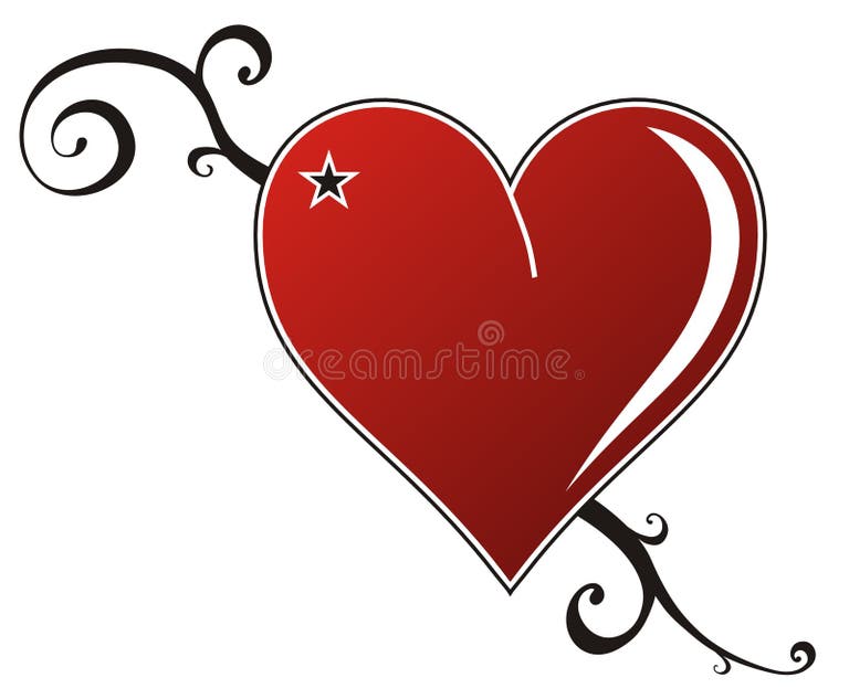 Curved Heart Stock Illustrations – 7,180 Curved Heart Stock ...