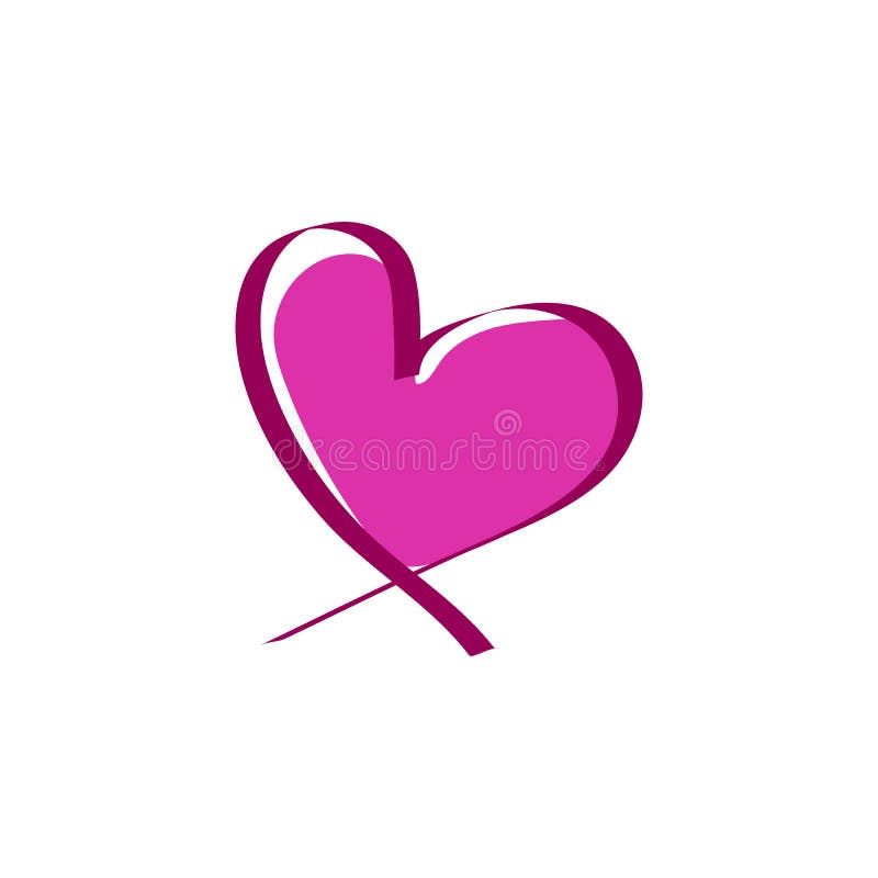 Love Heart Abstract Valentine Logo Stock Vector - Illustration of ...