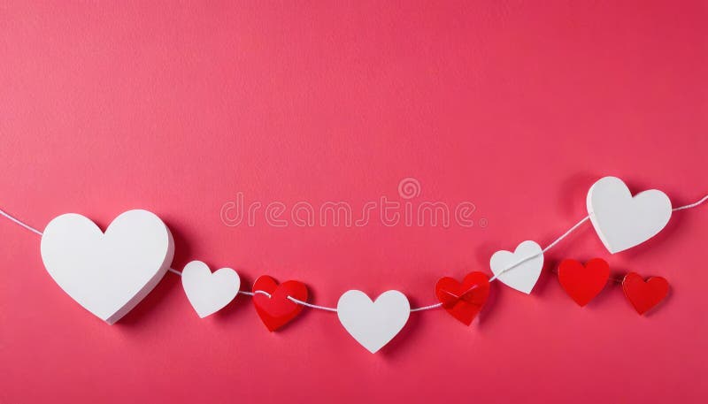Love Heart Banner Background Stock Illustration - Illustration of ...