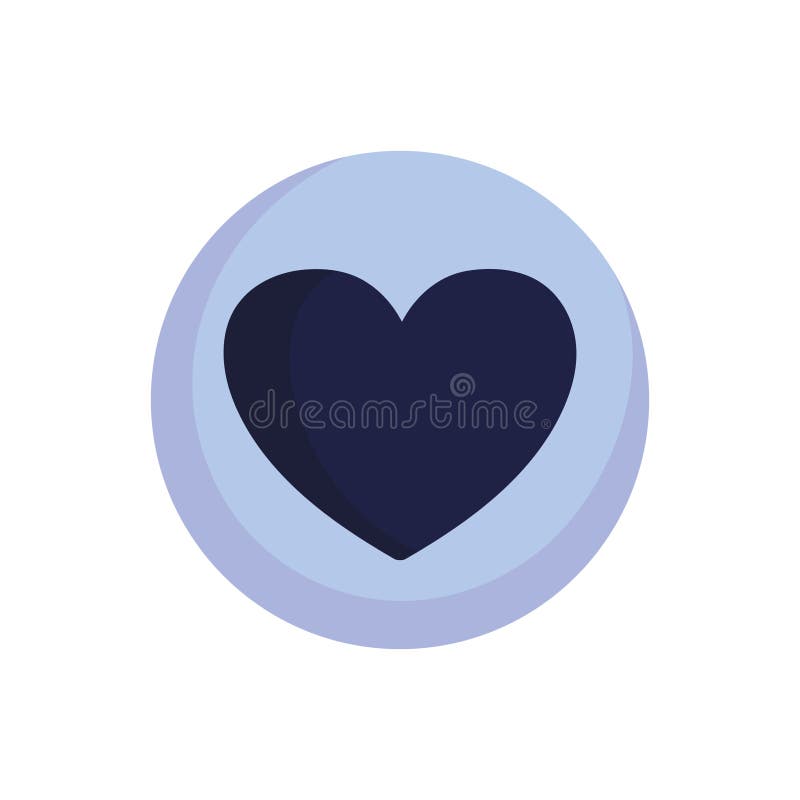 Love heart button stock illustration. Illustration of icon - 220205501