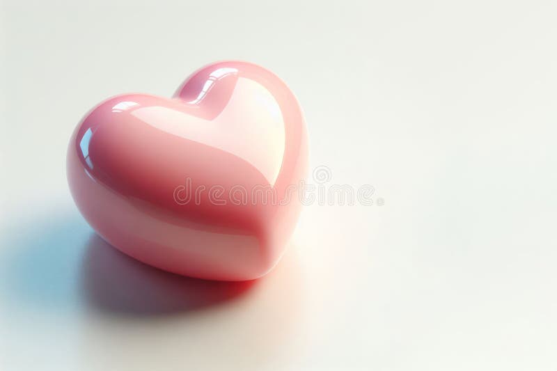 Love Heart on a Clean Background. Space for Text. Stock Illustration ...