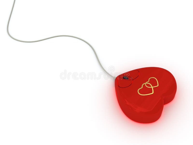 Heart Shaped Computer Mouse Stock Illustrations – 63 Heart Shaped ...