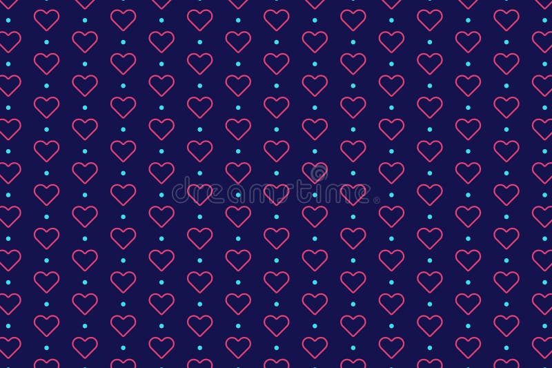 Love Heart and Dot Seamless Pattern Stock Vector - Illustration of ...