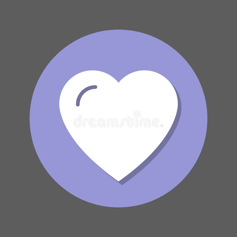 Love, Heart, Favorite Flat Icon. Round Colorful Button, Circular Vector ...