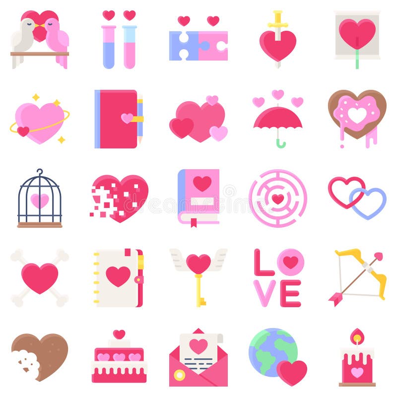 Heart Lollipop Icon, Love and Heart Vector Stock Vector - Illustration of love, icon: 268694047