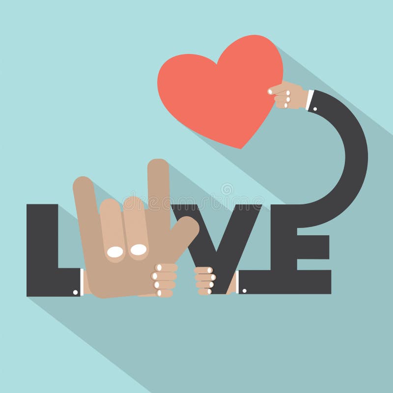 Love Hand Sign Typography Design Stock Illustrations – 56,146 Love Hand ...