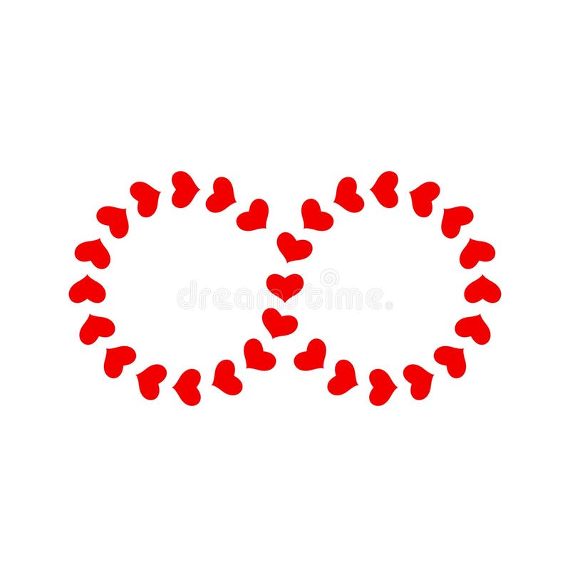 Love Heart Infinity Vector Symbol on White Background Stock Vector ...