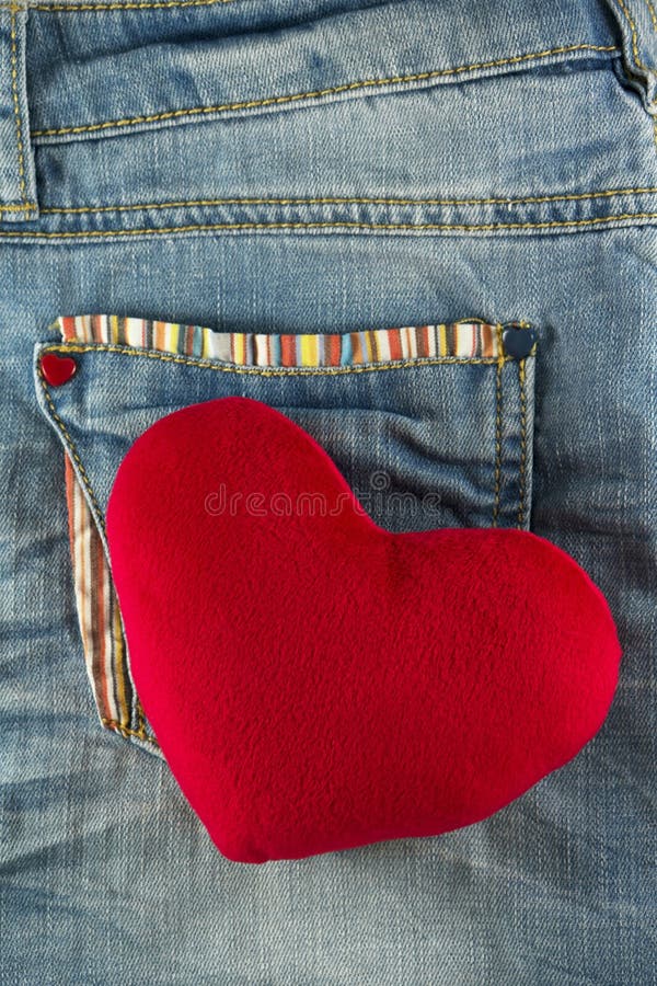 Love heart on jeans pocket stock photo. Image of cloth - 49359380