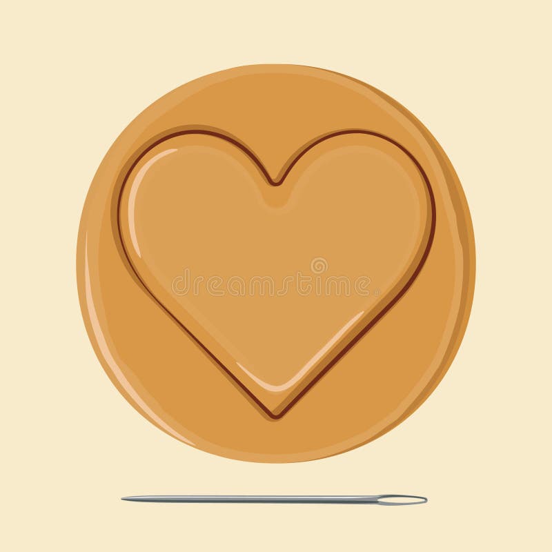 Love Heart. Korean Dalgona Honeycomb Sugar Cookie Stock Vector ...
