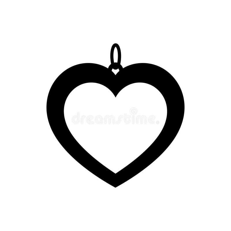 Love heart locket icon stock vector. Illustration of sign - 298399039