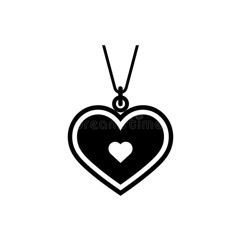 Love heart locket icon stock vector. Illustration of heart - 298399045