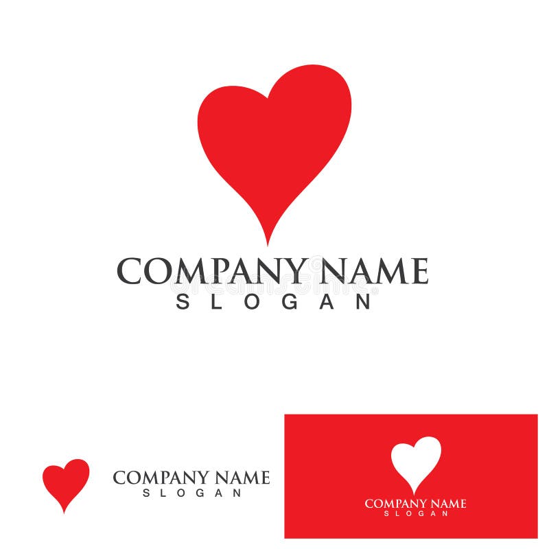 Love Heart Logo and Symbol Vector Template Stock Vector - Illustration ...