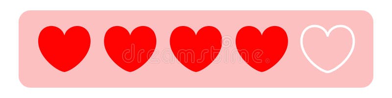 Love Heart Rating Icon Basic Simple Design. Stock Illustration ...