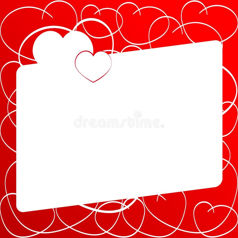 Love Heart . Red Background Stock Illustration - Illustration of ...