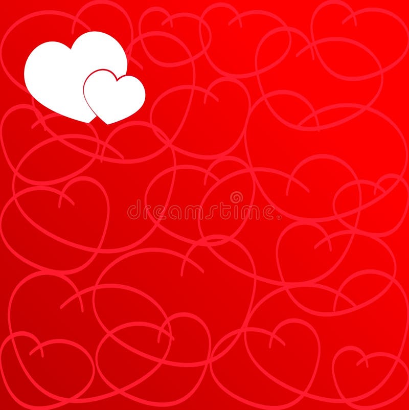 Love Heart. Red Background stock illustration. Illustration of heart ...
