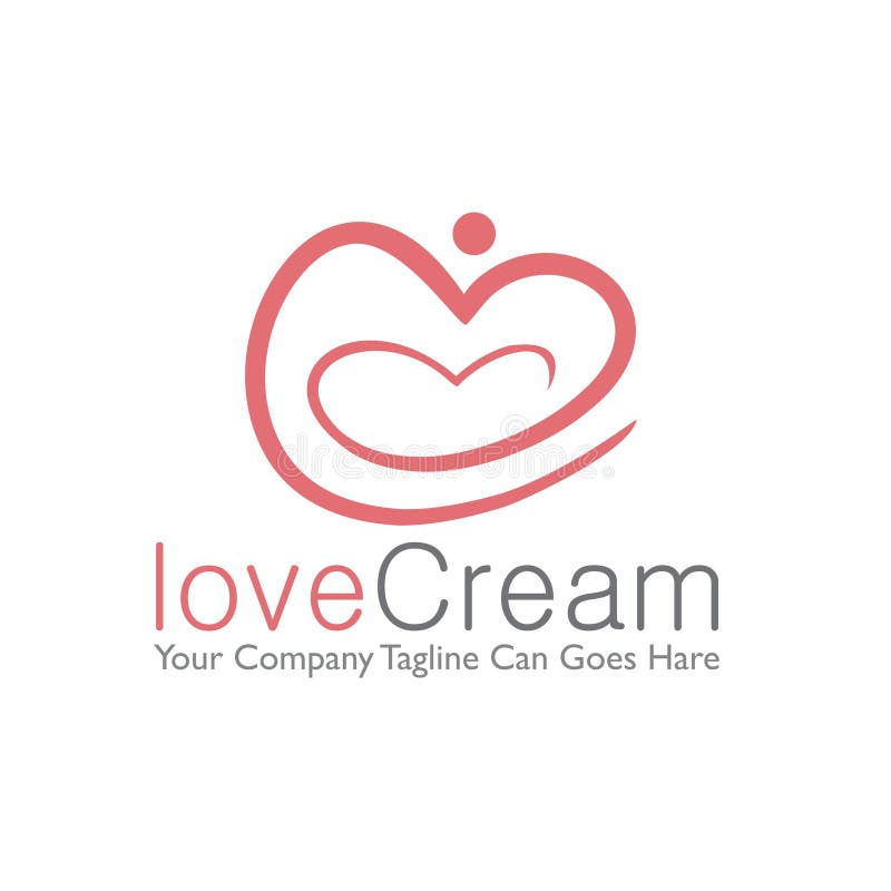 Love Heart Related Company Vector Logo Design Template Stock Vector ...